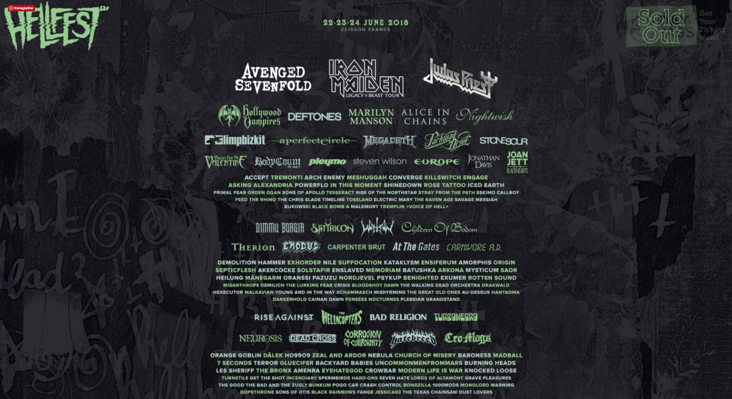 Hellfest 2018 : l'affiche complète! MusiqueAlliance.fr